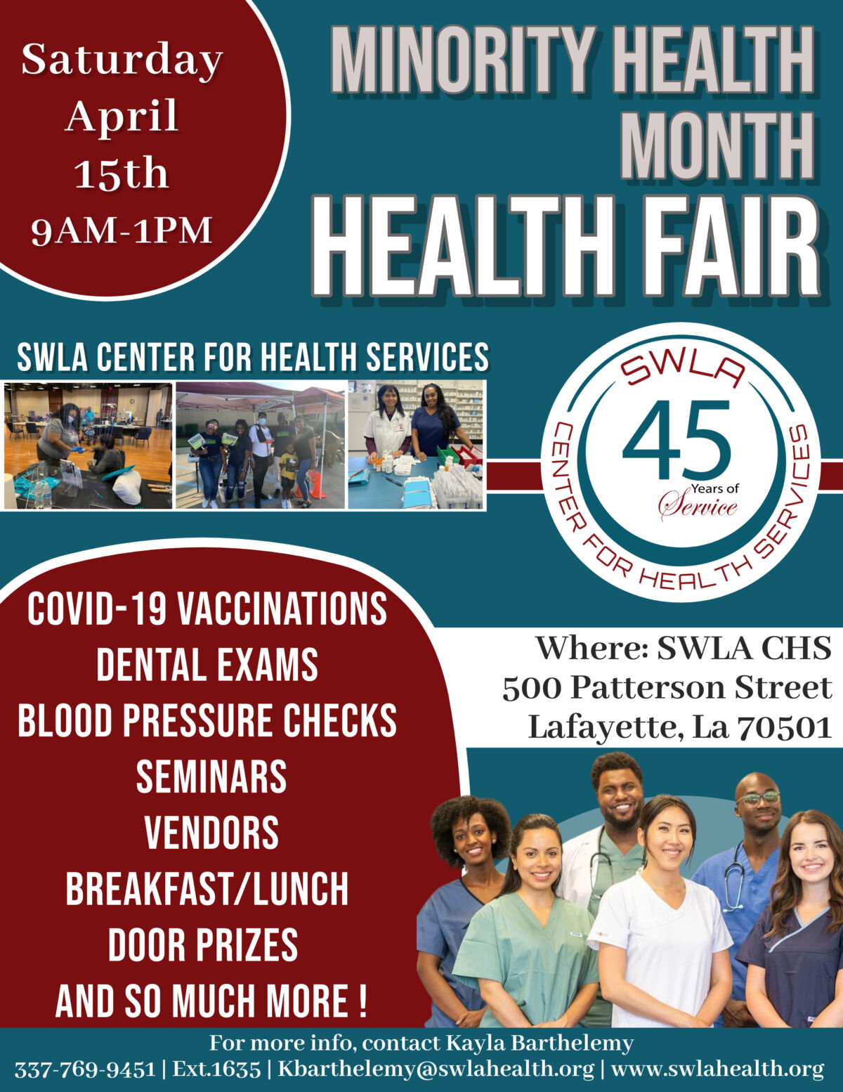 Minority Health Month Health Fair- Lafayette | SWLA Center for Health ...